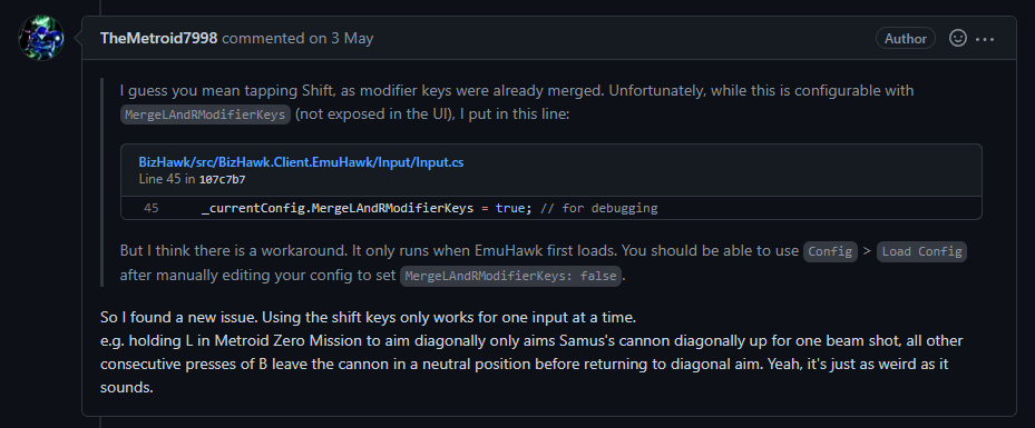 Shift doesn't work for control · Issue #3302 · TASEmulators/BizHawk · GitHub