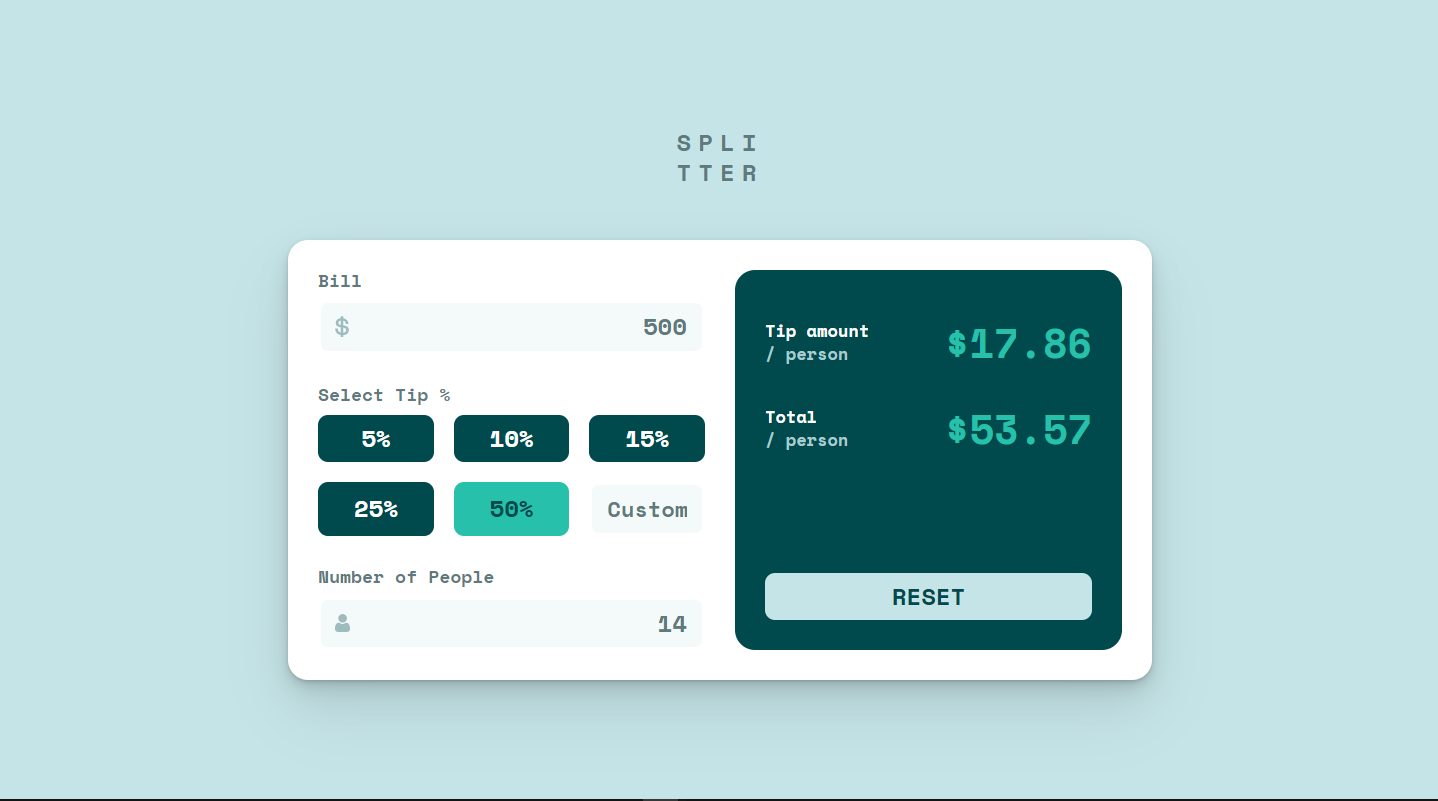 GitHub - JAleXDesigN/Tip-Calculator-App-FE-Mentor: Solucion al desafio ...