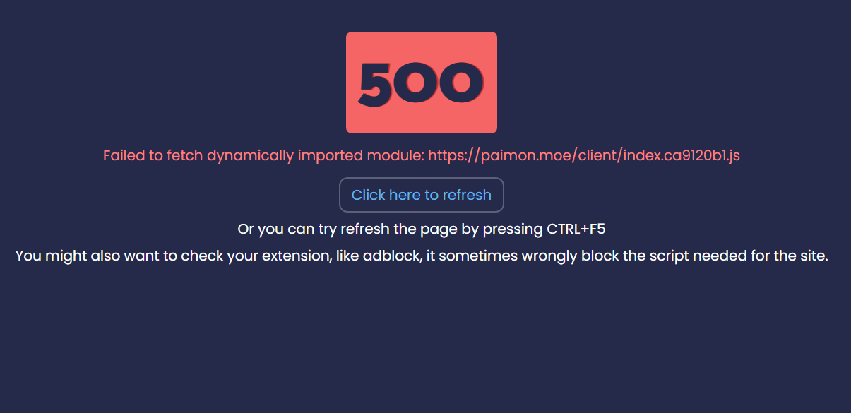 Error · Issue 274 · Madebarunapaimon Moe · Github 