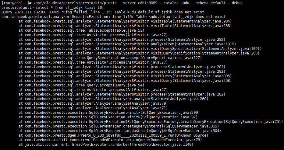 Cannot query data from kudu schema that is not default · Issue #15422 · prestodb/presto · GitHub
