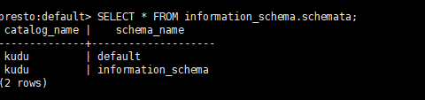 Cannot query data from kudu schema that is not default · Issue #15422 · prestodb/presto · GitHub