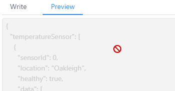 [P2] the preview section of Dummy JSON should be more like a read-only view · Issue #368 ...