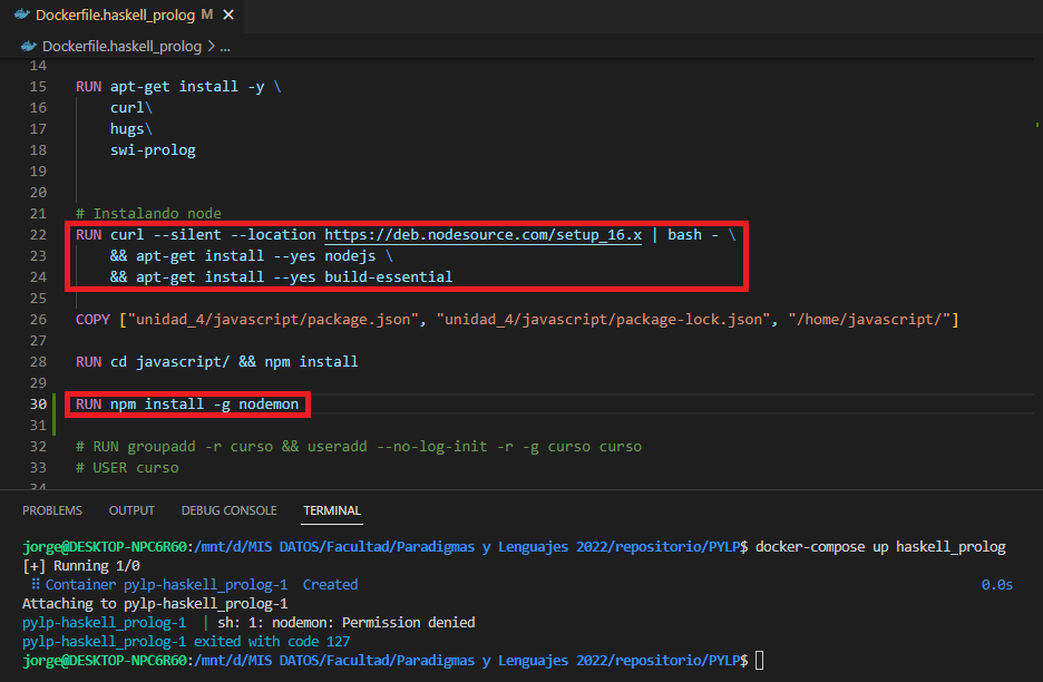 Error al iniciar contenedor haskell_prolog · Issue #967 · PYLP-UNaM/ex-PYLP · GitHub