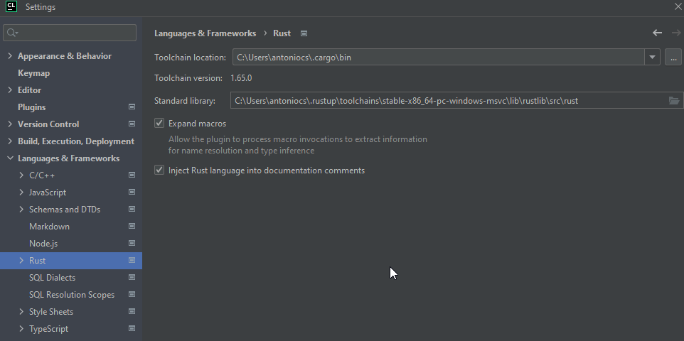 Idea Cannot Recognize Rust Toolchain · Issue 5315 · Intellij Rust