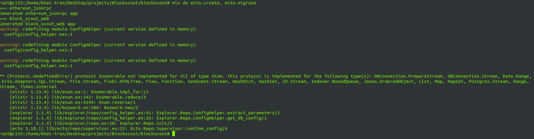 Protocol Enumerable not implemented for nil of type Atom · Issue #7427 · blockscout/blockscout ...