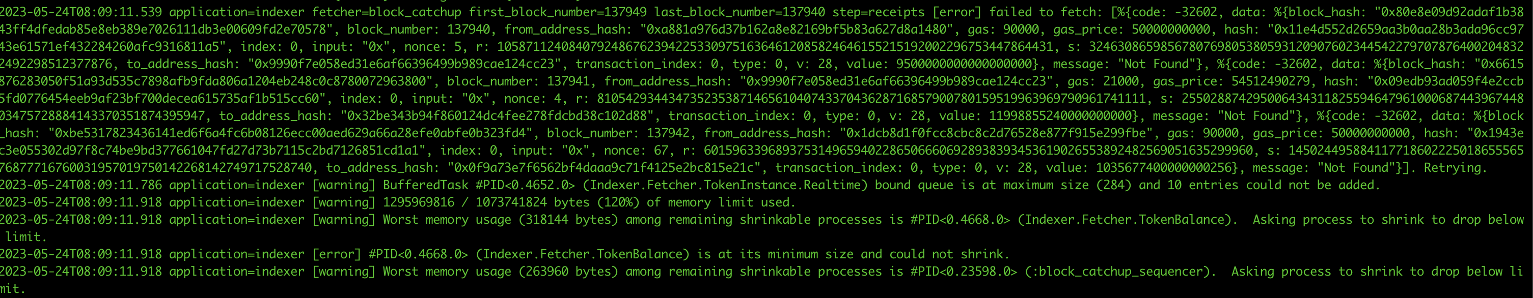 Failed To Fetch Internal Transactions For Blocks · Issue 7586 · Blockscoutblockscout · Github