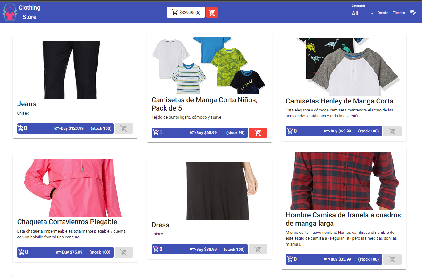GitHub - JulioLaz/clothing_store: E-commerce creada con angular y angular matirial. Deploy en ...