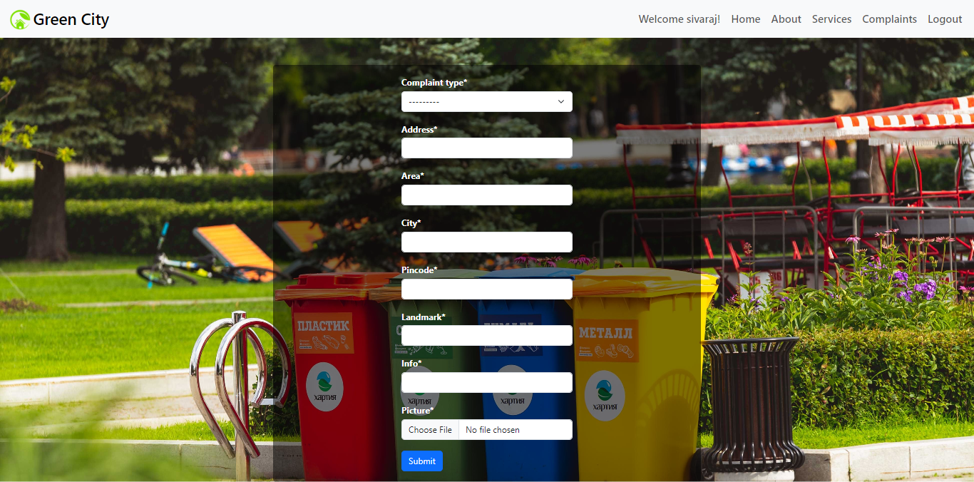 GitHub - Sivaraj-P/Green-City: The webpage efficiently addresses the complaints registered by ...