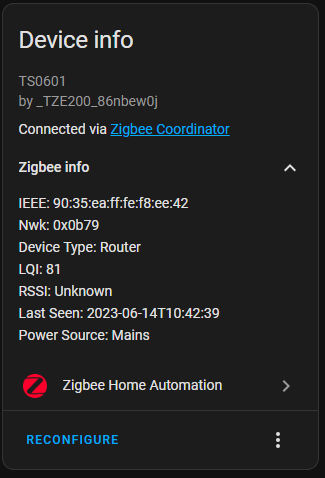 [Device Support Request] Constant current LED dimmer TS0601 by _TZE200_86nbew0j · Issue #2431 ...