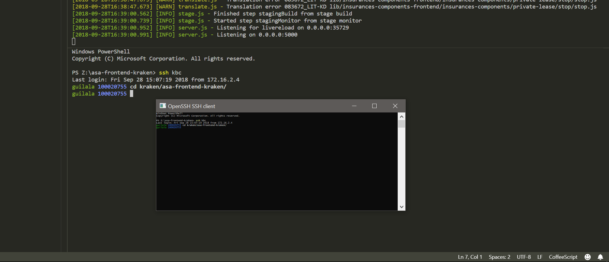 Open Ssh Ssh Client Window Pops Up When Resizing Terminal · Issue 59630 · Microsoftvscode · Github 