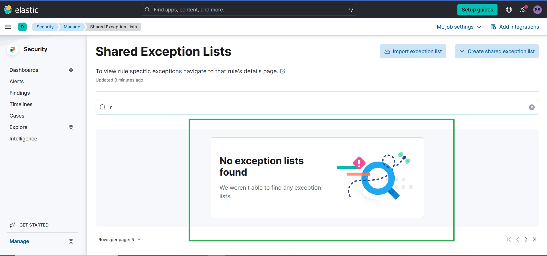 [Security Solution] `No results match your search criteria` is not displayed when search the ...