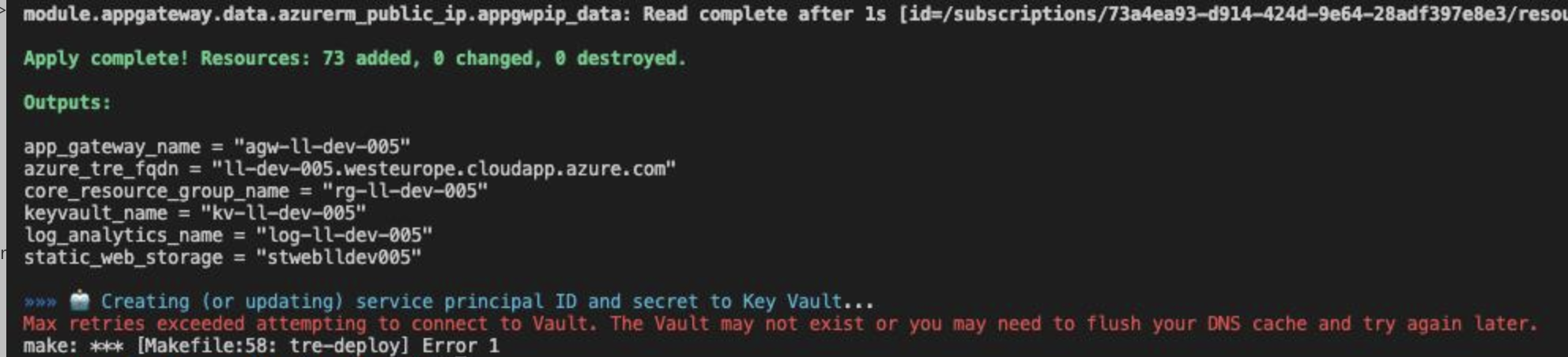 [BUG] Fails to access Key Vault when running make tre-deploy · Issue #470 · microsoft/AzureTRE ...