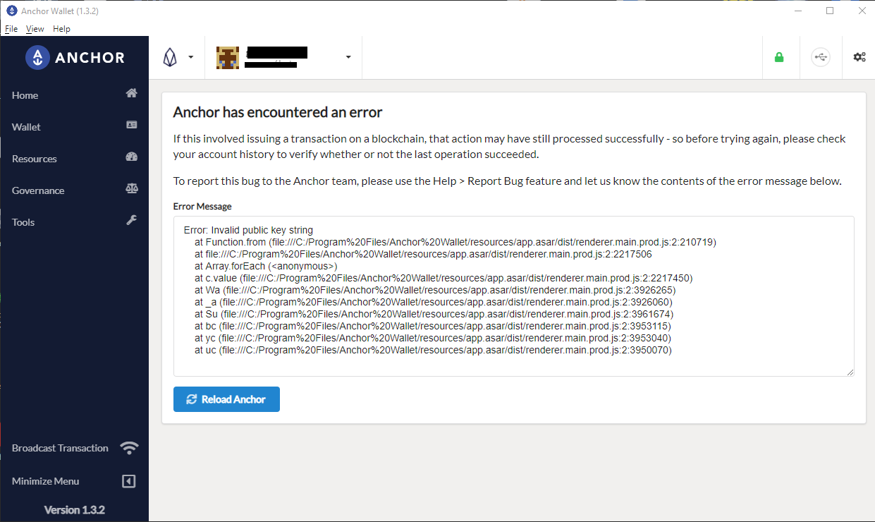 Invalid Public Key Error When Trying To Select The Import An Existing Account · Issue 1232