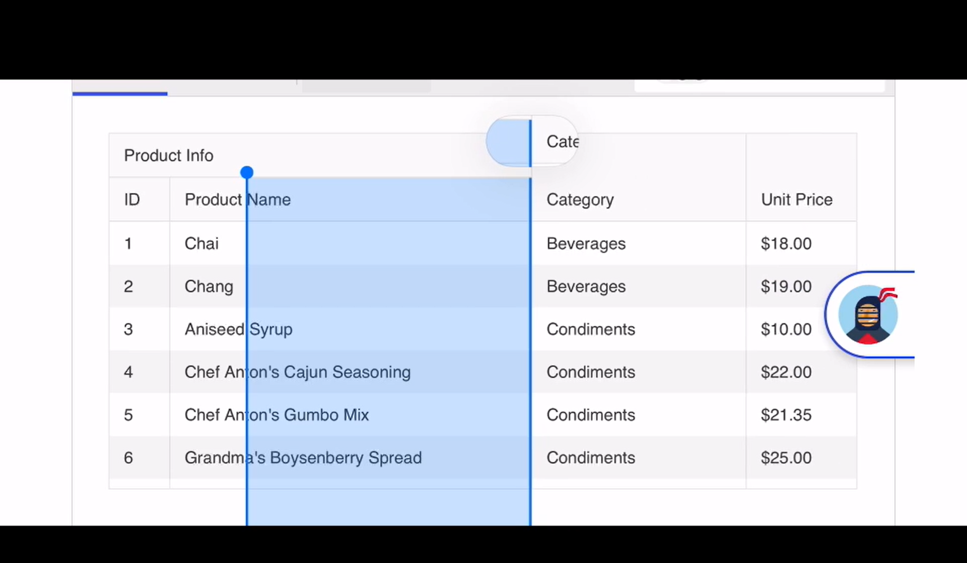 Grid Resizing A Column On Mobile Device Selects The Column · Issue 4033 · Telerikkendo 2102