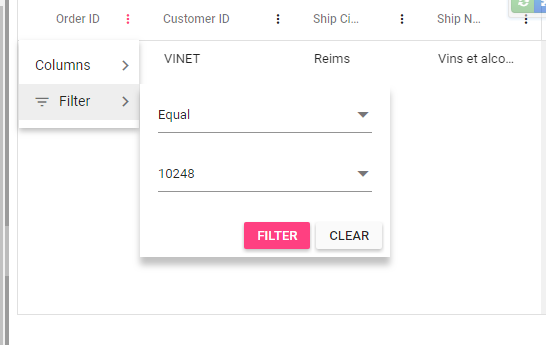 Column Menu s Filter Clear Button Throw s Error In Ej2 Grid Issue 13 Syncfusion ej2 