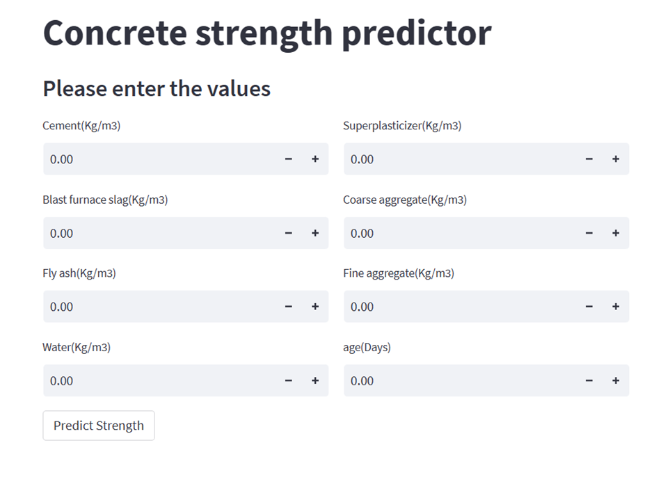GitHub - MohdShadab999/concretestrengthpredictor: Concrete strength ...