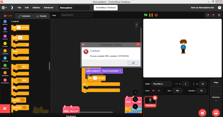 Process crashed: GPU: crashed (-1073741819) Edit: Delete this Issue, my problem is solved ...
