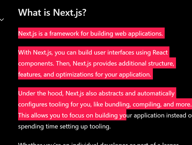 Docs Improve Text Selection Accessibility · Issue 53055 · Vercel Next Js · Github