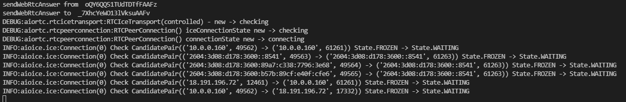Client.py not receiving video frames from server.py · aiortc aiortc · Discussion #624 · GitHub