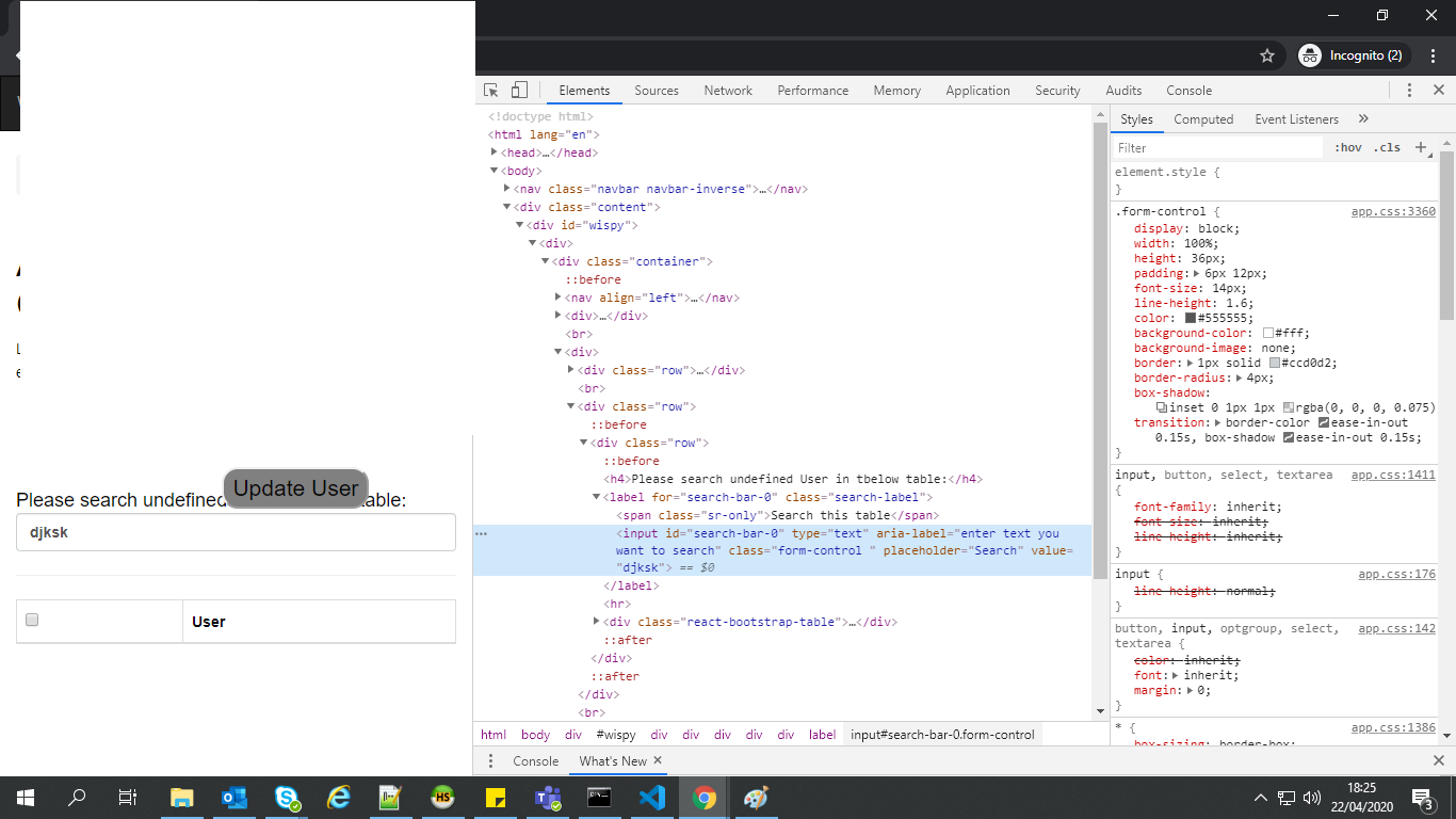 Bug Fixed In React Bootstrap Table Toolkit For Searchbarjs · Issue 1347 · React Bootstrap