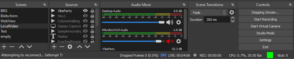 SRT: OBS unusable and uncloseable after starting stream to invalid srt ...