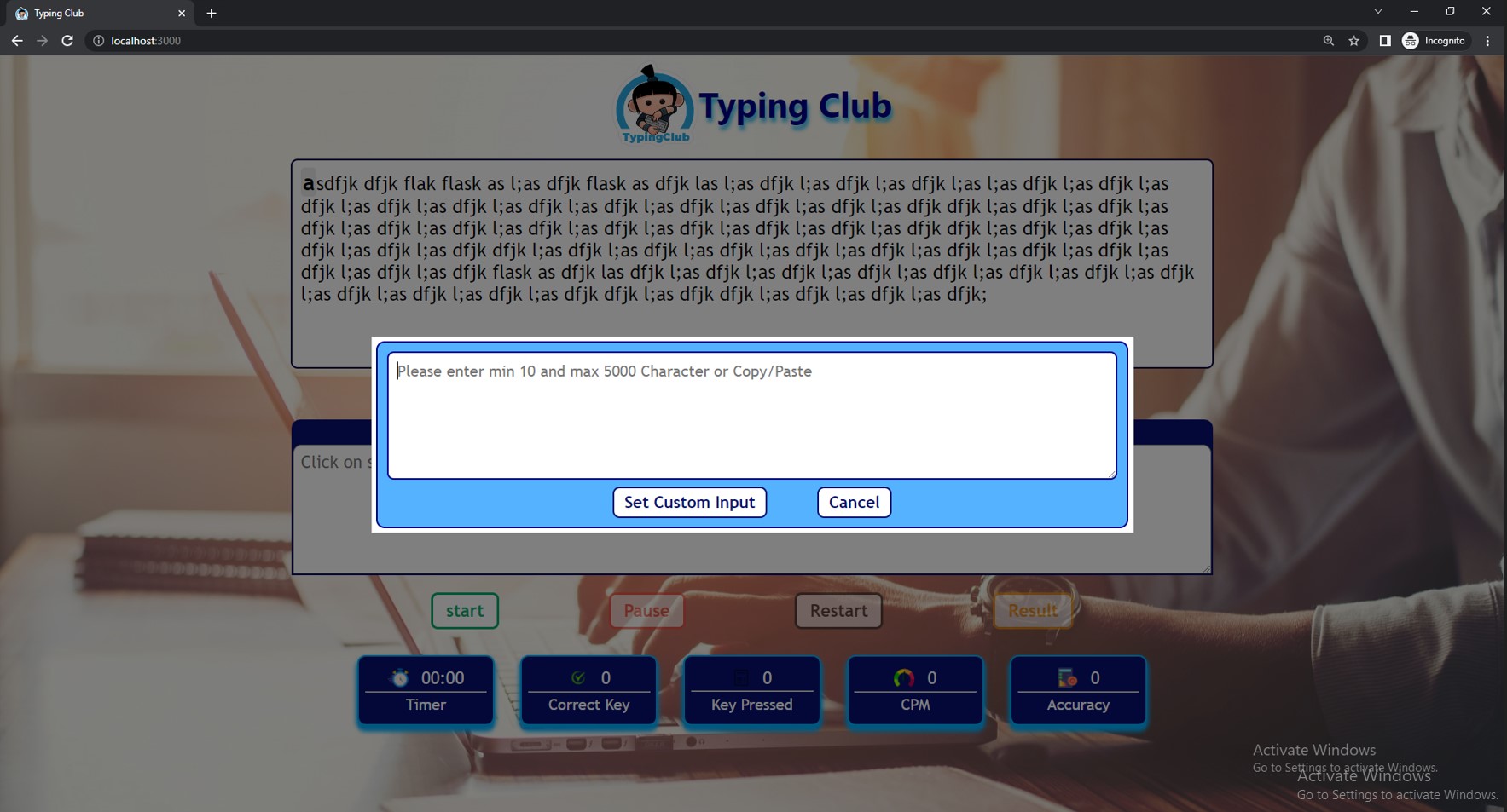 GitHub - vikasgupta2/Typing-Club