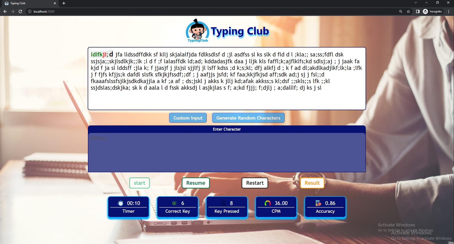 GitHub - vikasgupta2/Typing-Club
