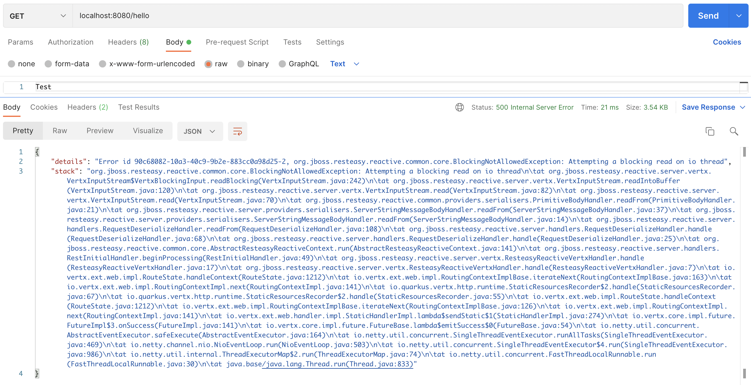 @GET method with request body throws BlockingNotAllowedException when using RestEasy Reactive ...
