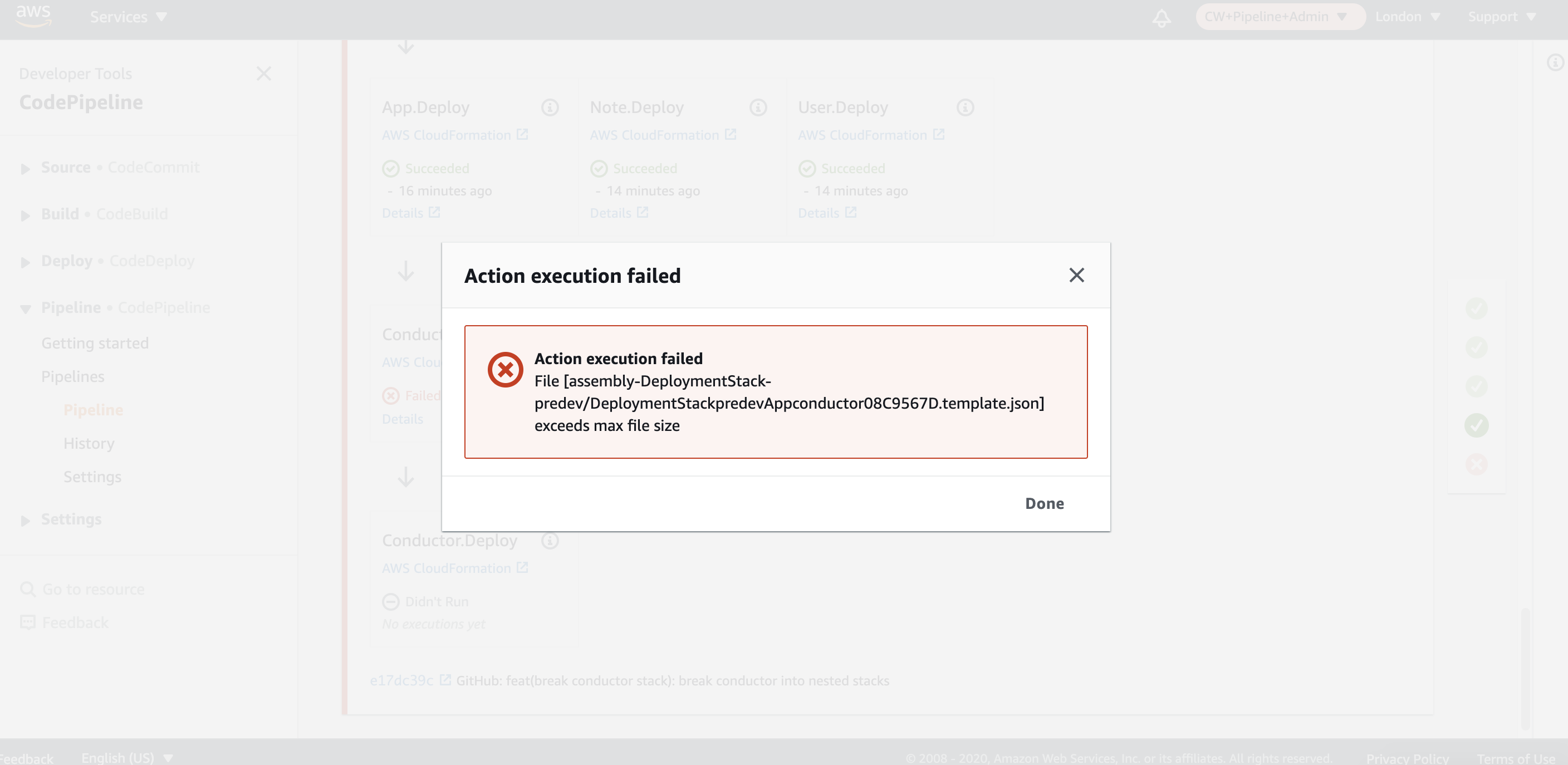 Aws Codepipeline Max File Size Exceeded On Appsync Api Stack W Resolvers · Issue 11216 · Aws