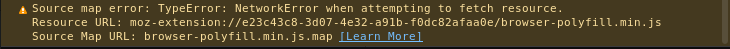 Sourcemap Warning In Firefox For Browser Polyfillminjs · Issue 135 · Keepassxrebootkeepassxc 