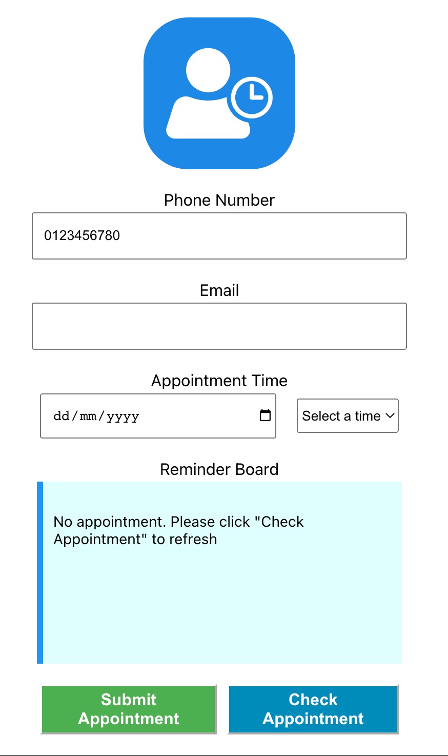 GitHub - zeehoe/my-appointment-maker: This is a basic appointment maker program, using react and ...
