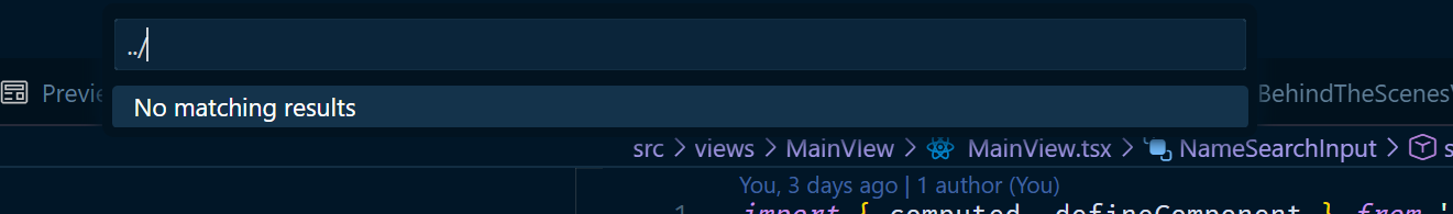 Support Relative File Paths In Command Palette File Search在命令面板中的文件搜索中支持相对路径 · Issue 193325