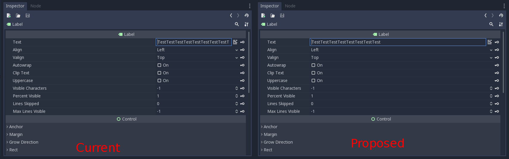 Resizing The Inspector Doesnt Look Good · Issue 22054 · Godotengine Godot · Github