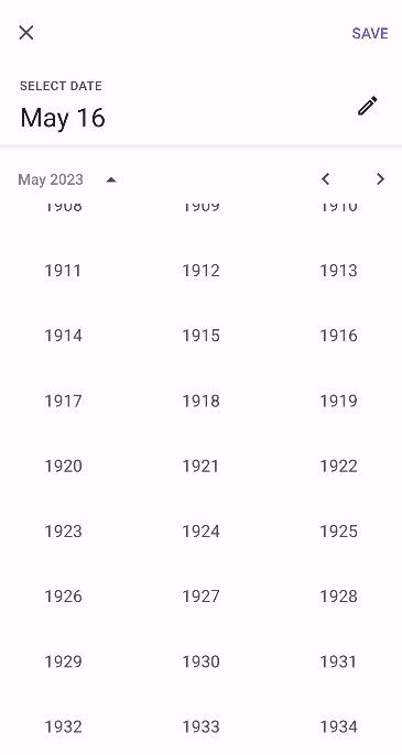 Calender content is overlapped with previous content after changing the ...