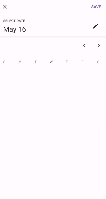 Calender content is overlapped with previous content after changing the ...