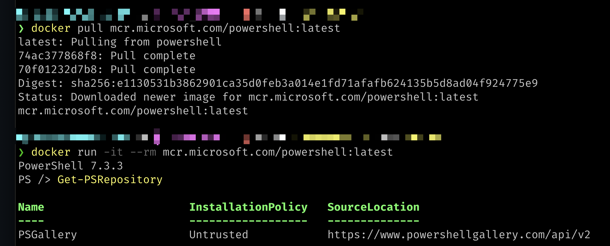 PSGallery is not registered in image 7.2.8 or 7.3.1 · Issue #728 · PowerShell/PowerShell-Docker ...