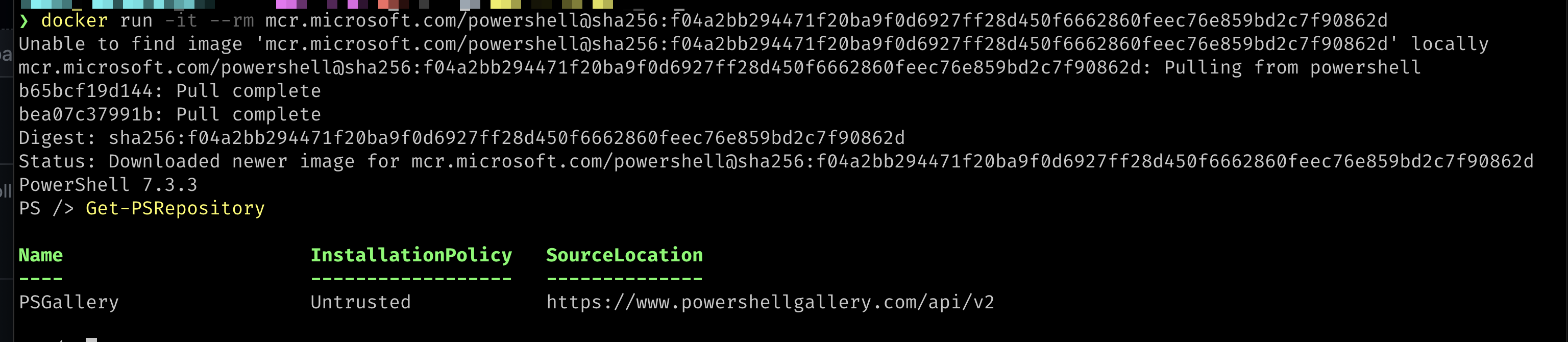 PSGallery is not registered in image 7.2.8 or 7.3.1 · Issue #728 · PowerShell/PowerShell-Docker ...
