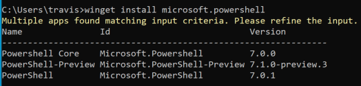 Cannot install PowerShell 7 · Issue #1187 · microsoft/winget-pkgs · GitHub
