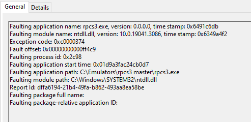 RPCS3 eventually closes itself if left unfocused / on background ...