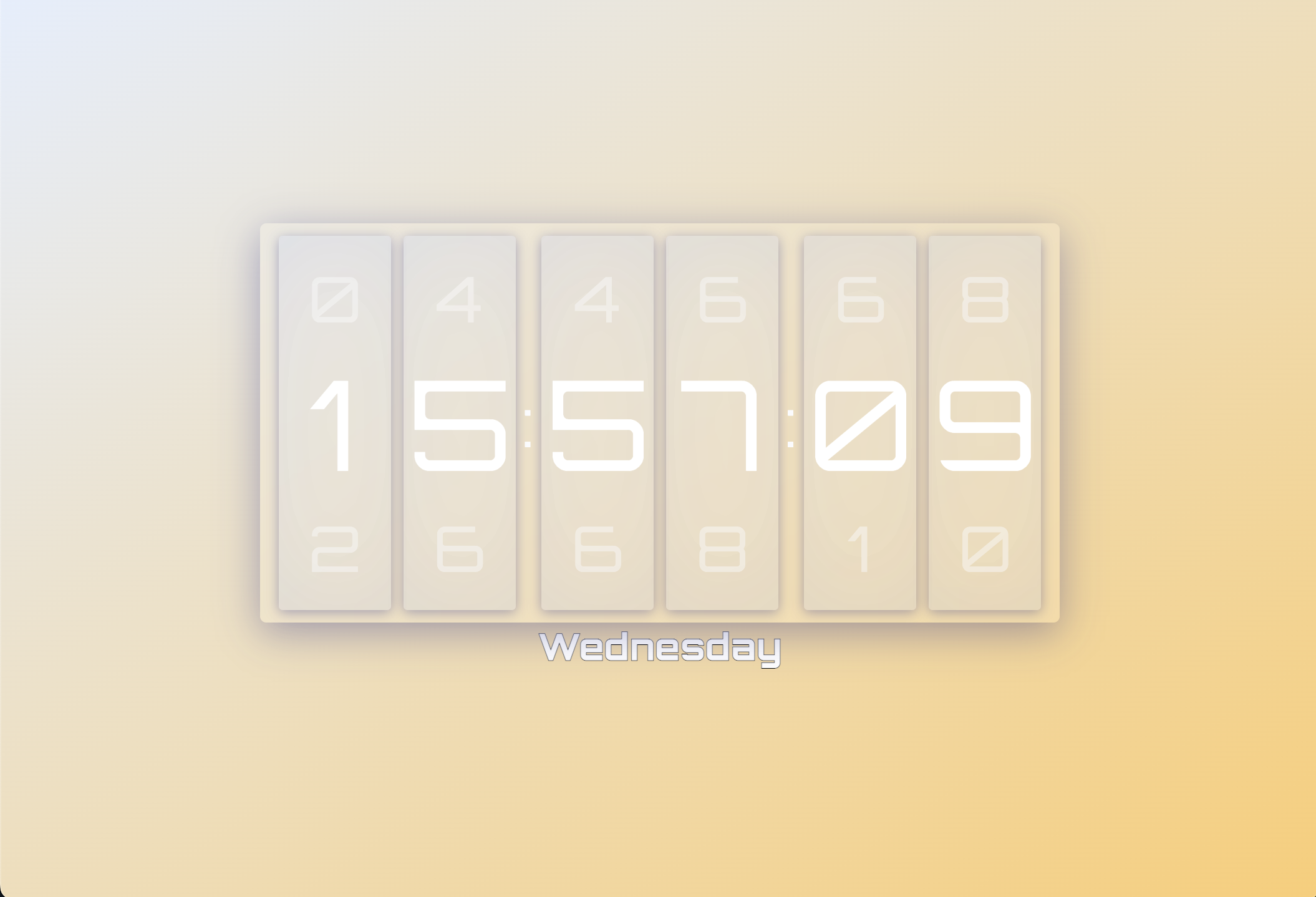 GitHub - 1-Shreyash/Color-Changing-Clock: Real time colour changing clock.