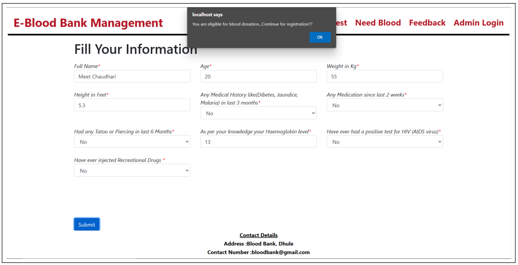 GitHub - ishawagh2002/E-Blood-Bank-Management-System: Website is very helpful for such blood ...