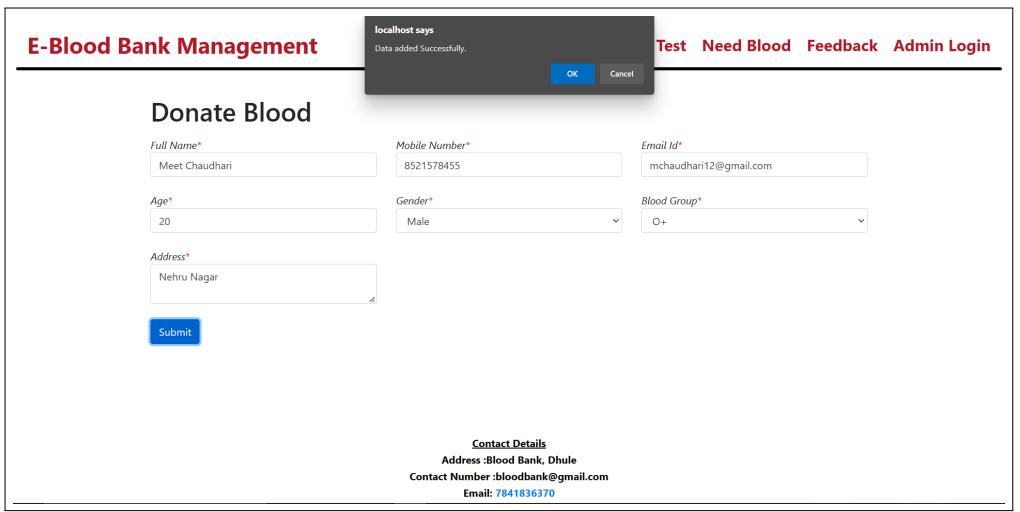GitHub - ishawagh2002/E-Blood-Bank-Management-System: Website is very helpful for such blood ...