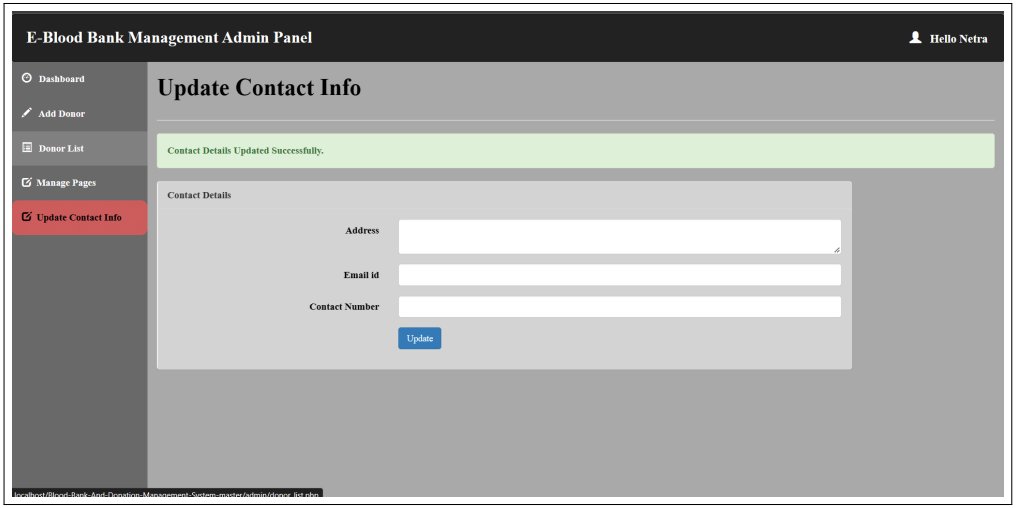 GitHub - ishawagh2002/E-Blood-Bank-Management-System: Website is very ...