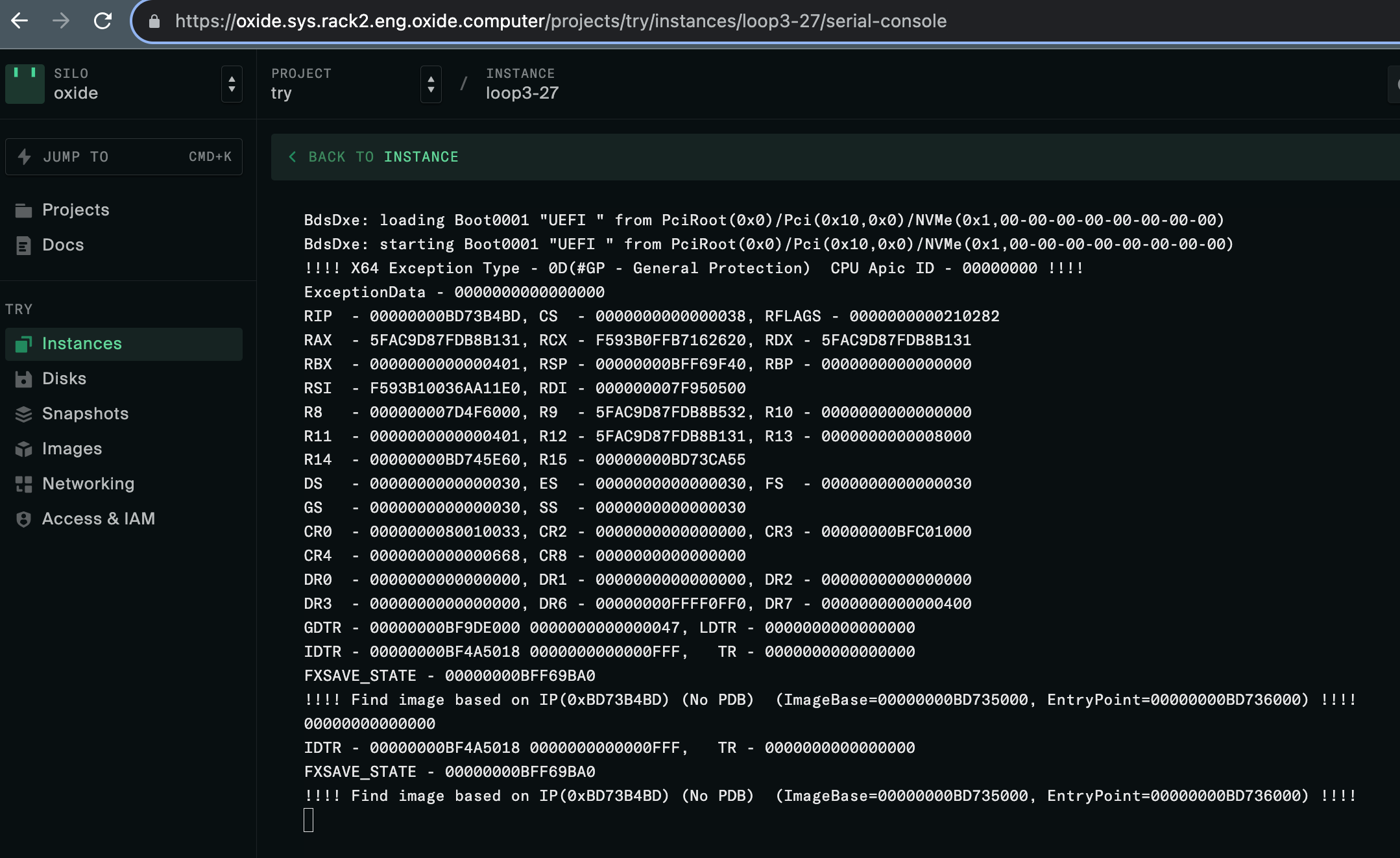 Guest booting failed: X64 Exception Type - 0D(#GP - General Protection ...