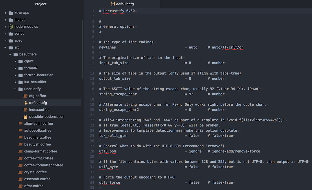 Beautify/Uncrustify always indents 8 spaces instead of 4 · Issue #2012 · Glavin001/atom-beautify ...