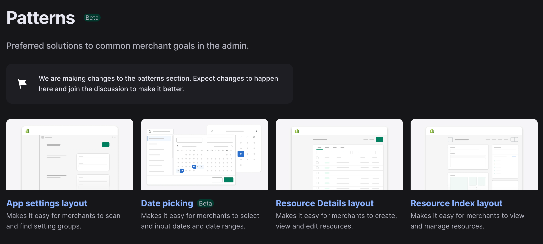 Update descriptions on pattern index page and respective pattern subtitle · Issue #8003 ...
