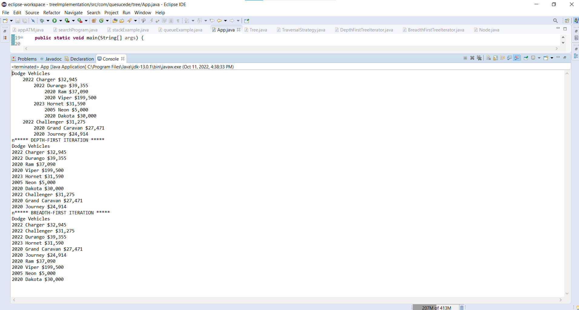 GitHub - Jamain31/listOfCars: I utilized the tree function in Java by recreating the application ...