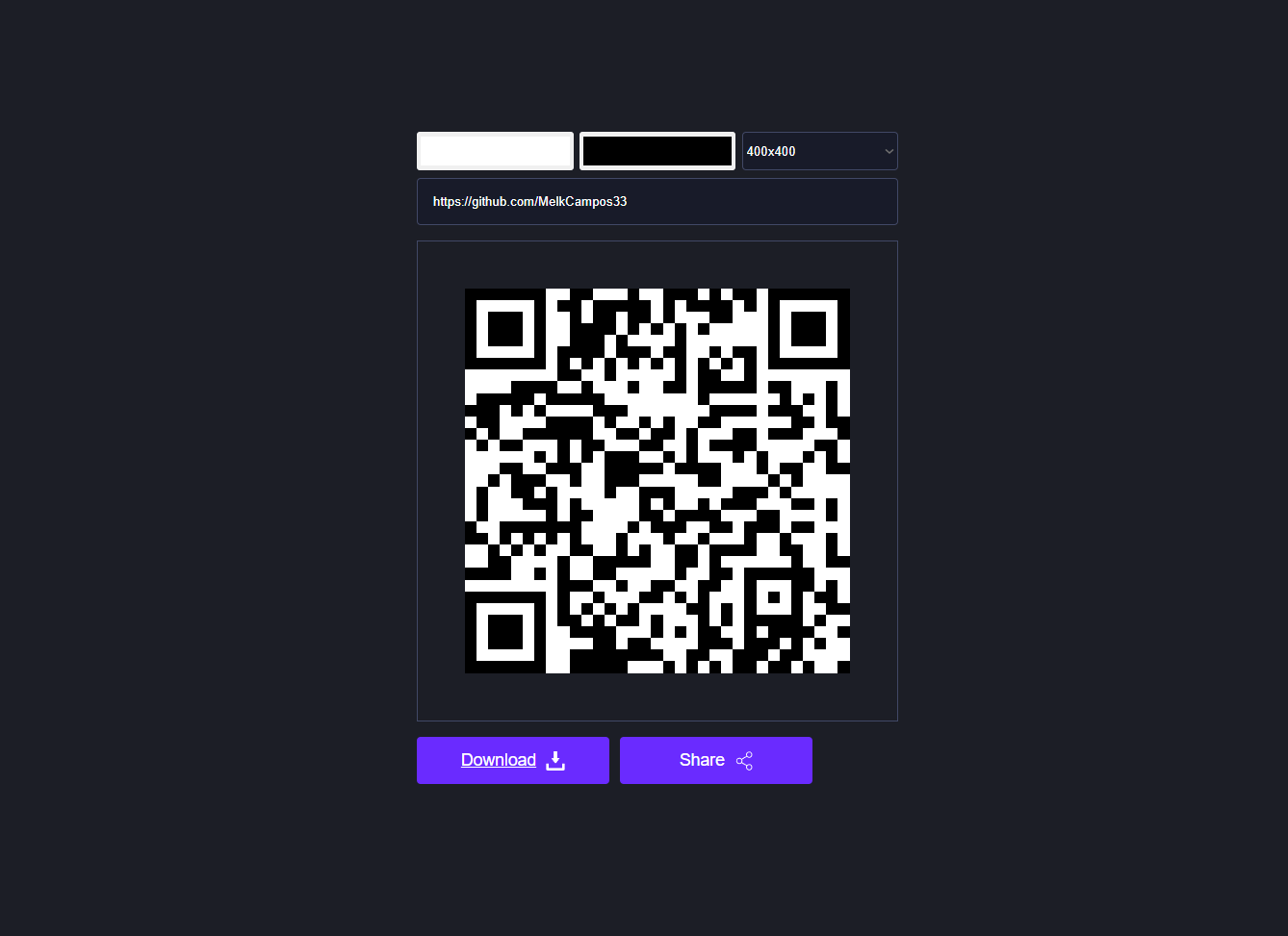 GitHub - MelkCampos33/QR-code-generator