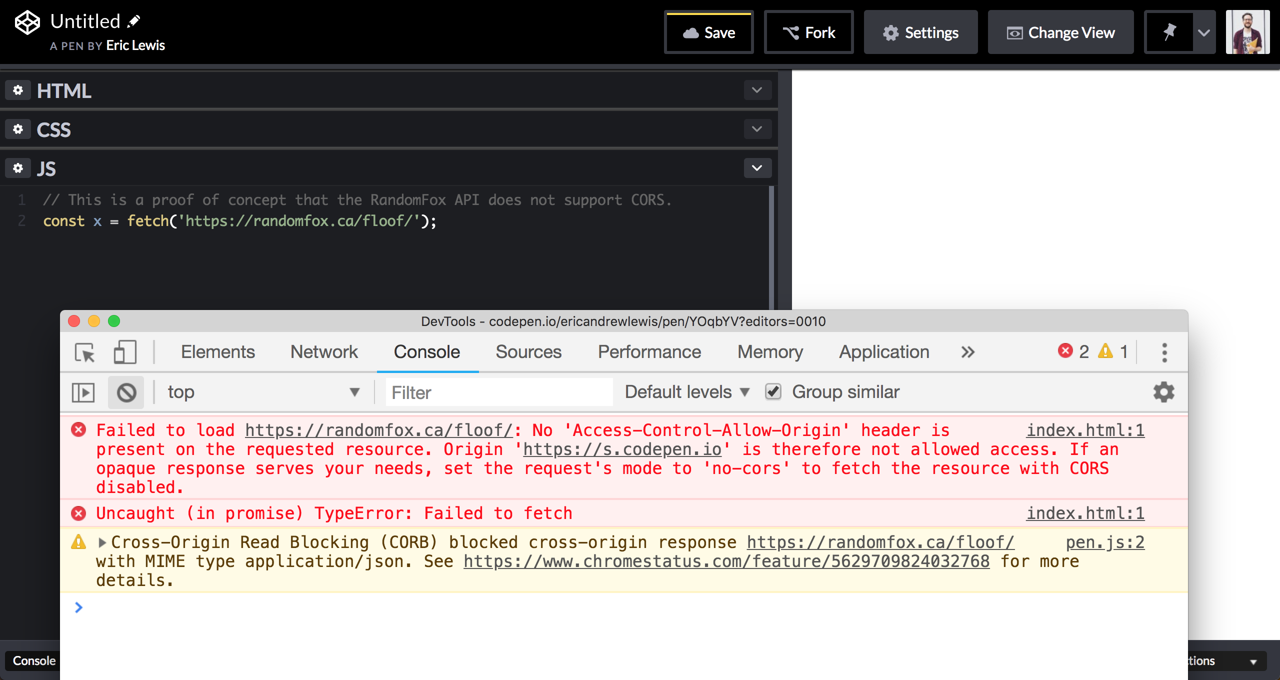 RandomFox API does not support CORS · Issue #750 · public-apis/public-apis · GitHub