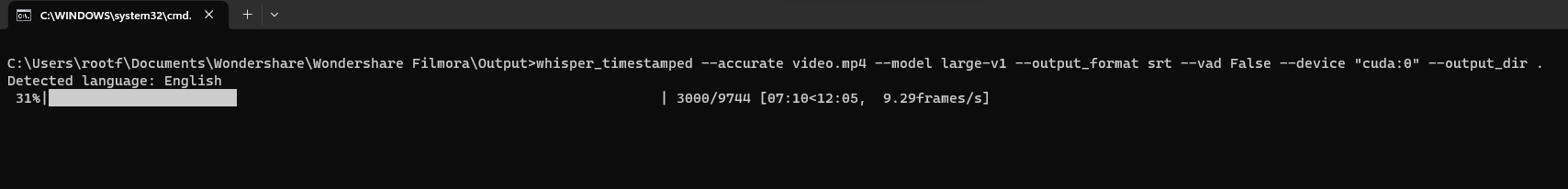 Why does it take so long to process a 1 minute video? · Issue #110 · linto-ai/whisper ...